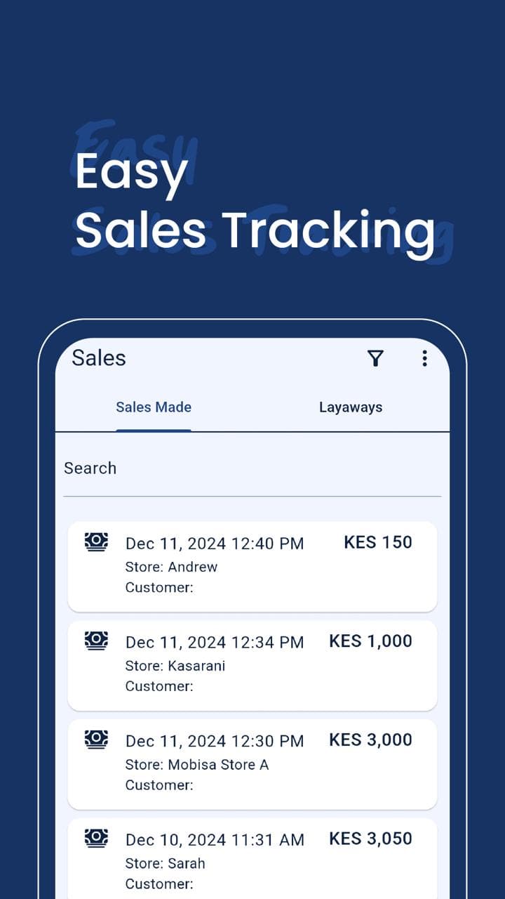 Sales Tracking